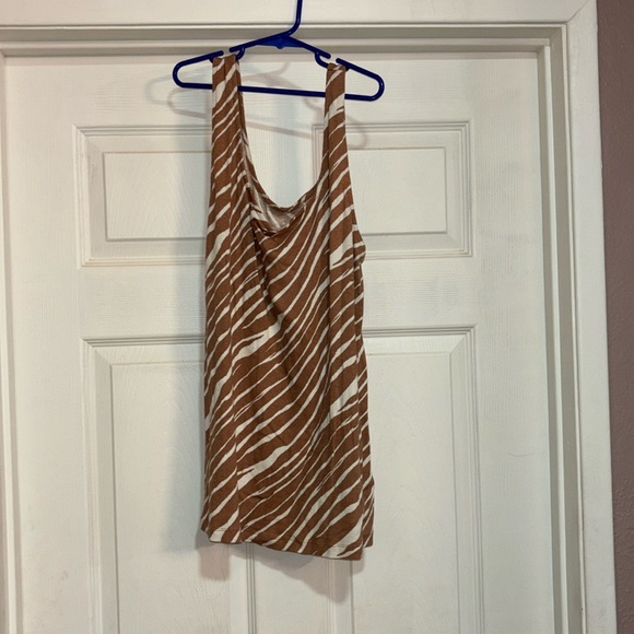 a new day | Tops | A New Day Zebra Striped Ribbed Tank | Poshmark